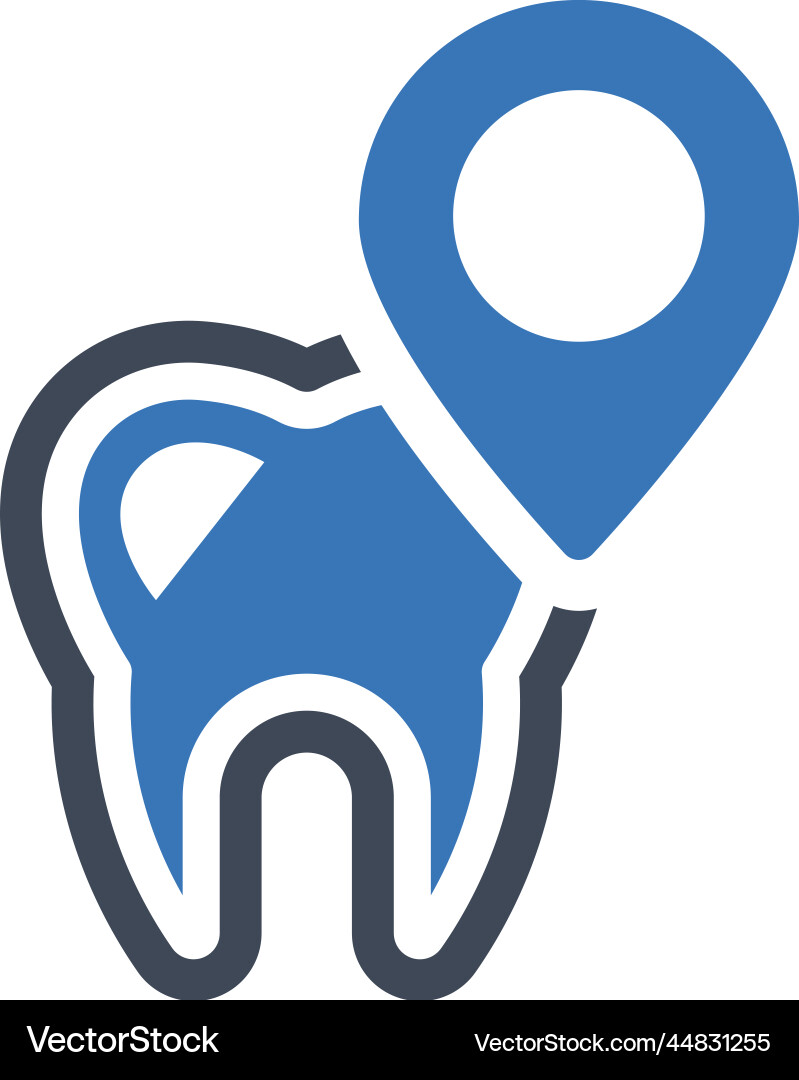Dental clinic location icon Royalty Free Vector Image
