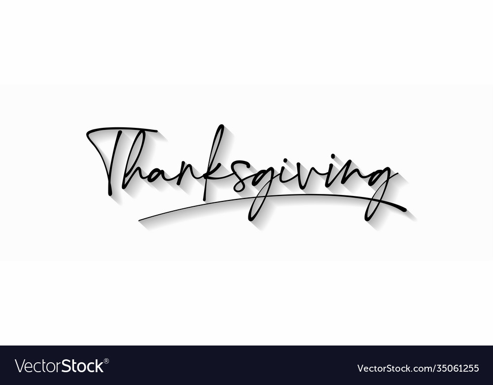 Happy thanksgiving handwriting lettering Vector Image