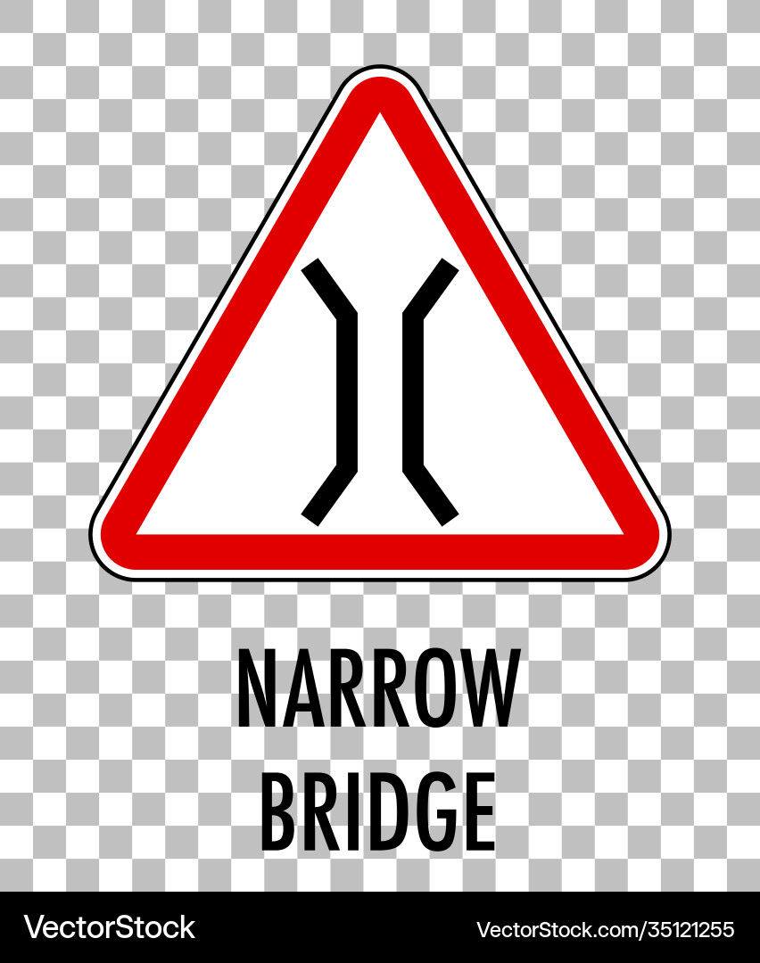 Red traffic sign on transparent background Vector Image