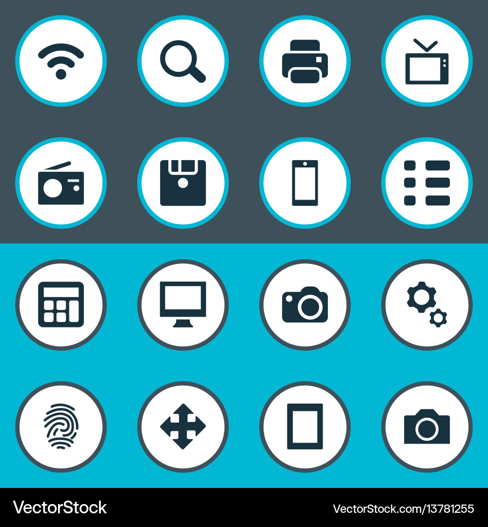 Set of simple device icons Royalty Free Vector Image