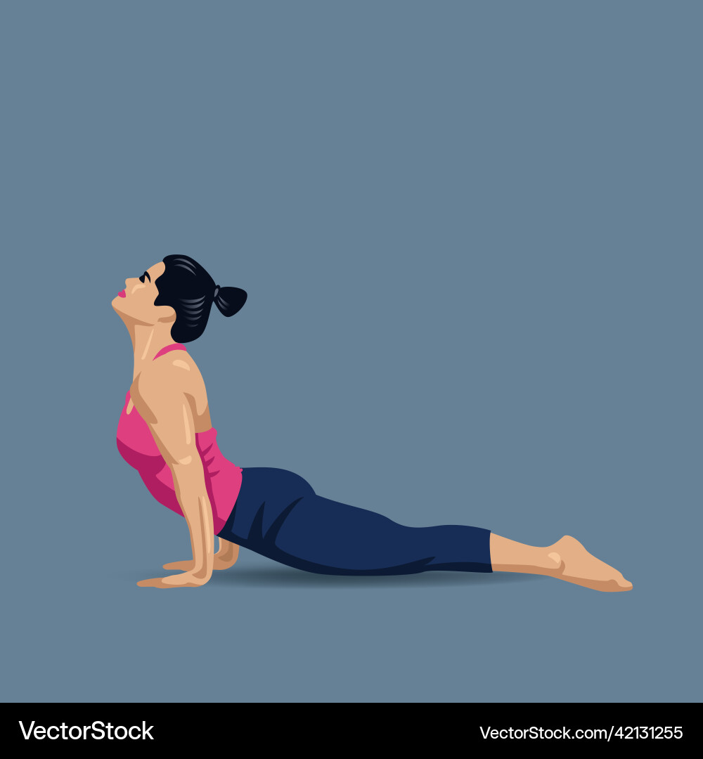 Yoga upward dog Royalty Free Vector Image - VectorStock