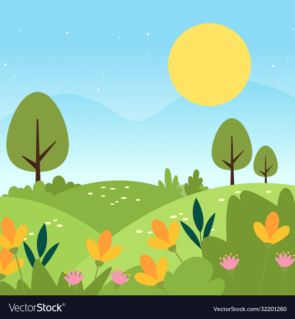 Beautiful natural landscape Royalty Free Vector Image