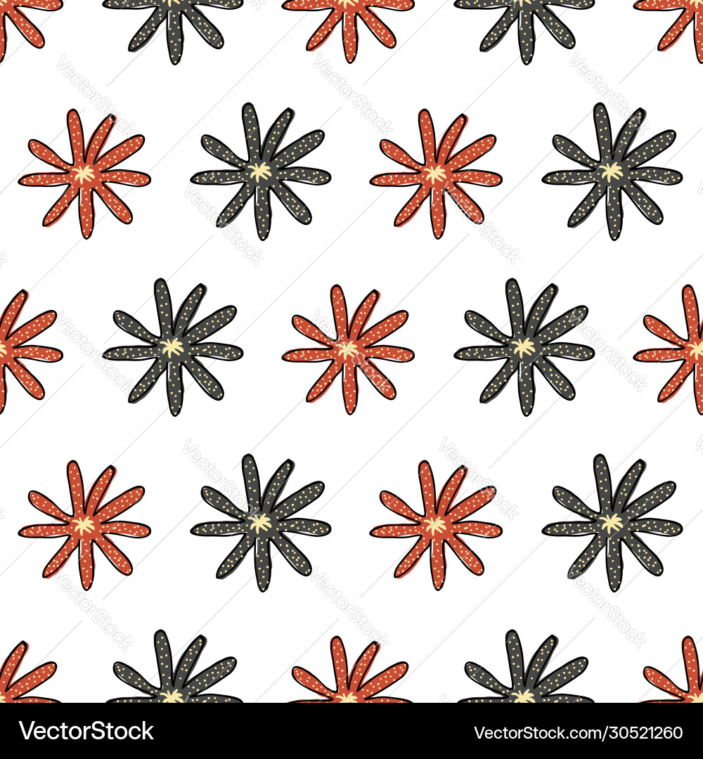 Blooming flowers striped on white background Vector Image