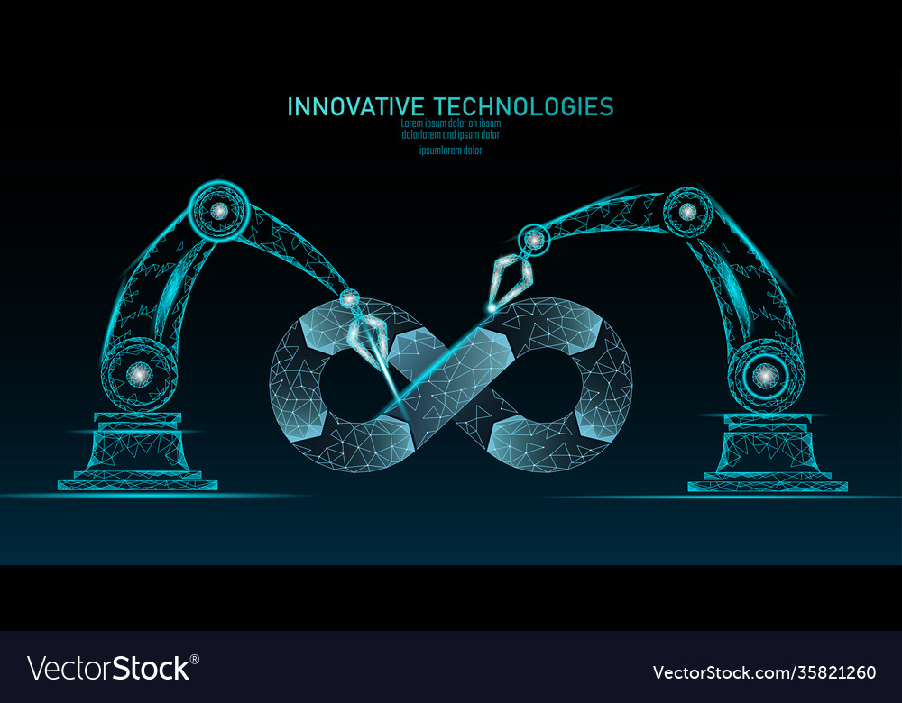 Devops software development operations infinity Vector Image