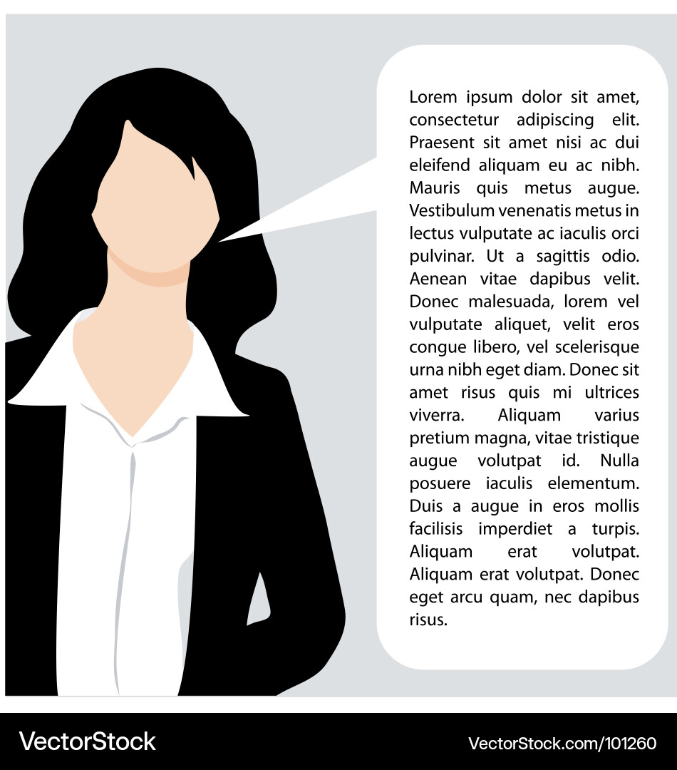 Explaining business woman illustration Royalty Free Vector