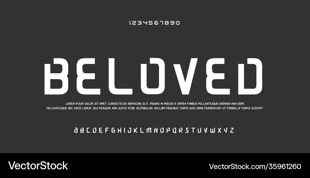 Font design trendy alphabet letters Royalty Free Vector