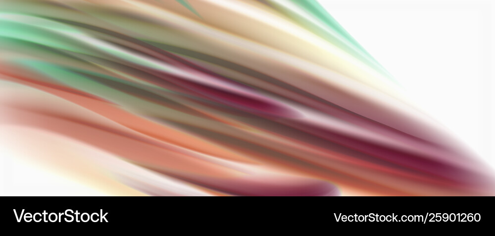 Modern liquid color flow on white - colorful Vector Image