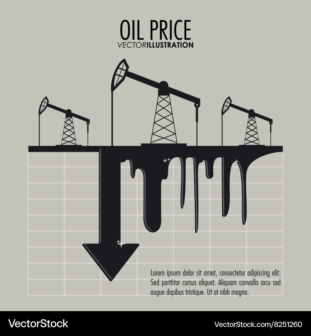 Oil price design Royalty Free Vector Image - VectorStock
