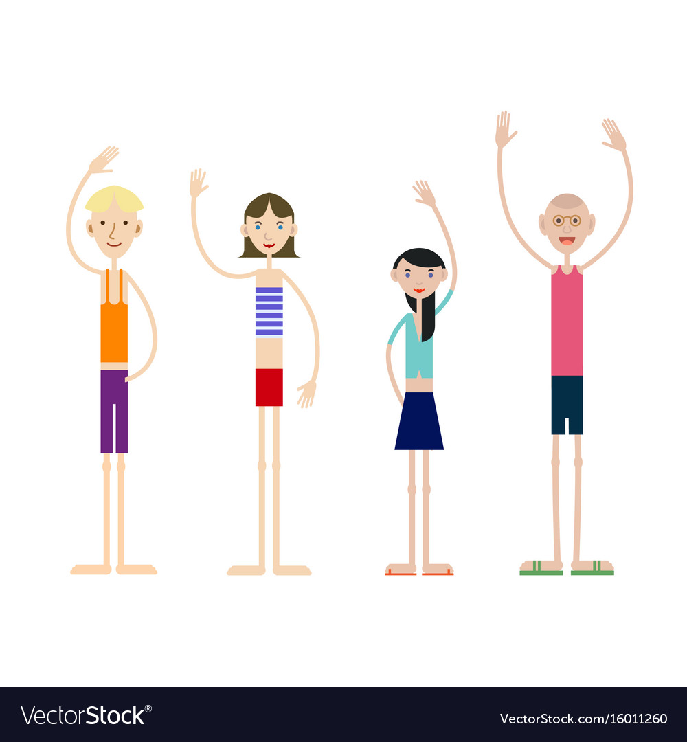 Set of young people Royalty Free Vector Image - VectorStock
