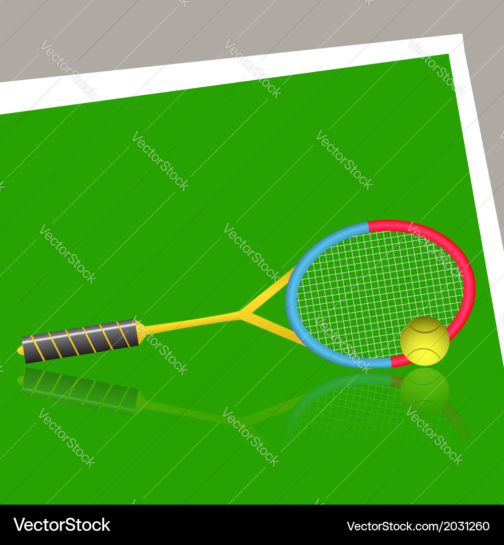 Tennis racket and ball Royalty Free Vector Image