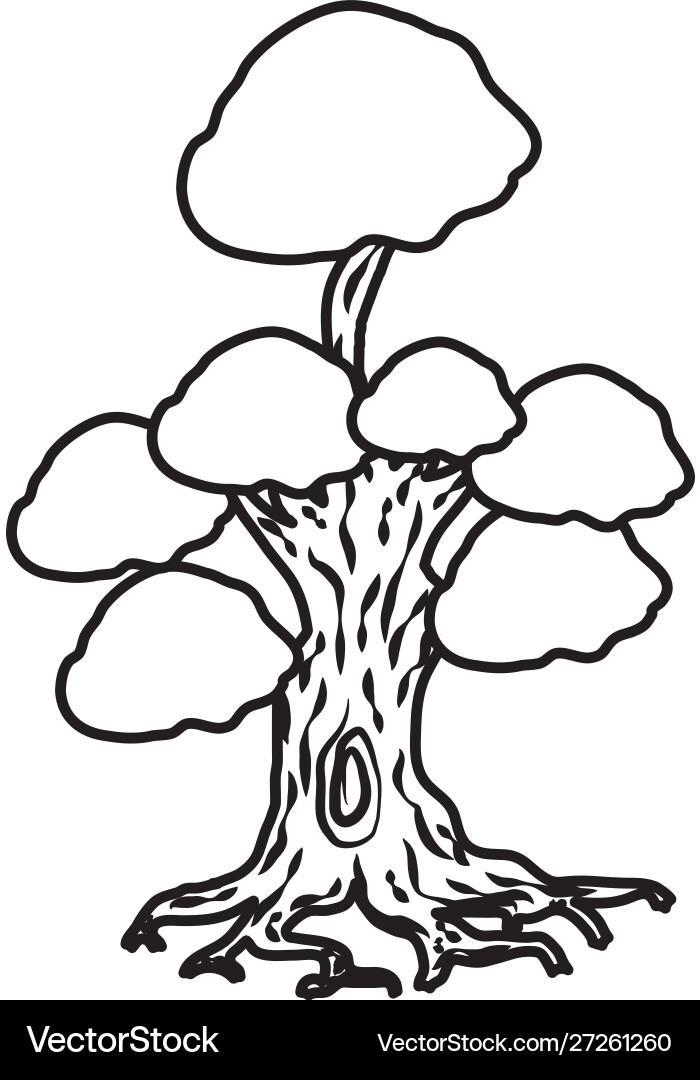 Tree plant nature isolated icon Royalty Free Vector Image