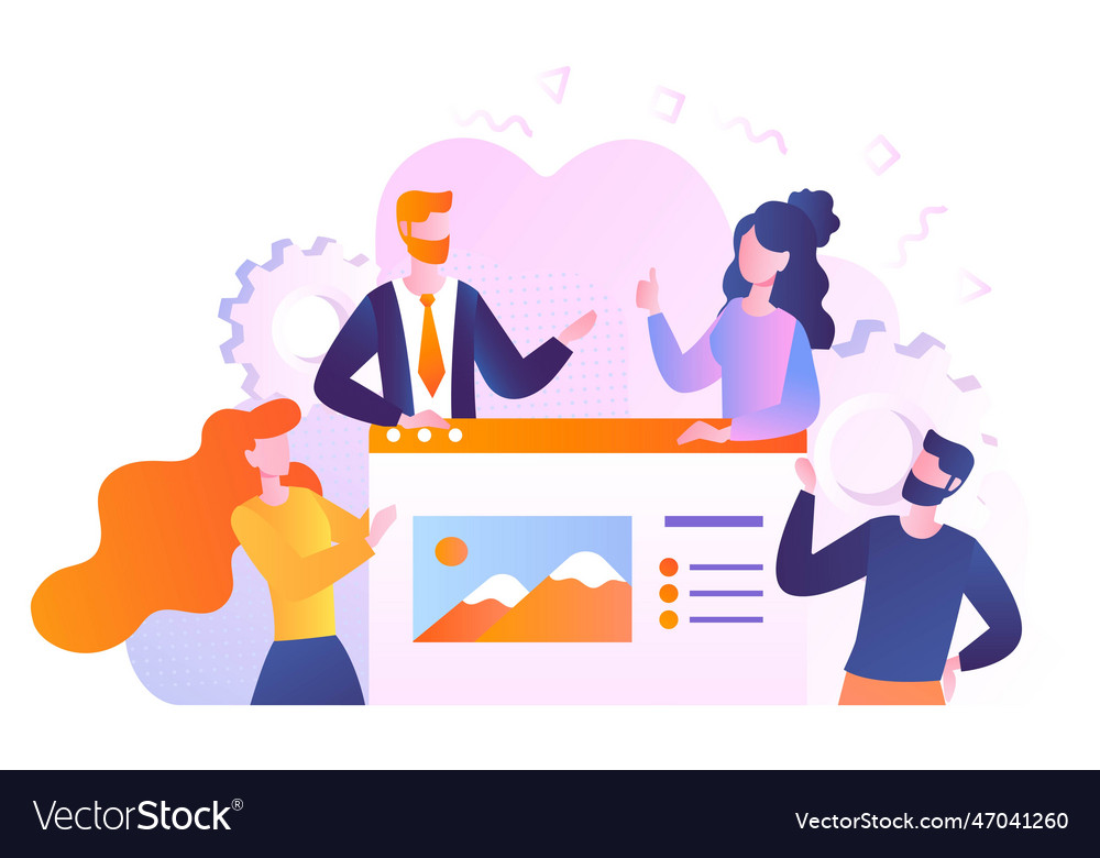 Web project concept Royalty Free Vector Image - VectorStock