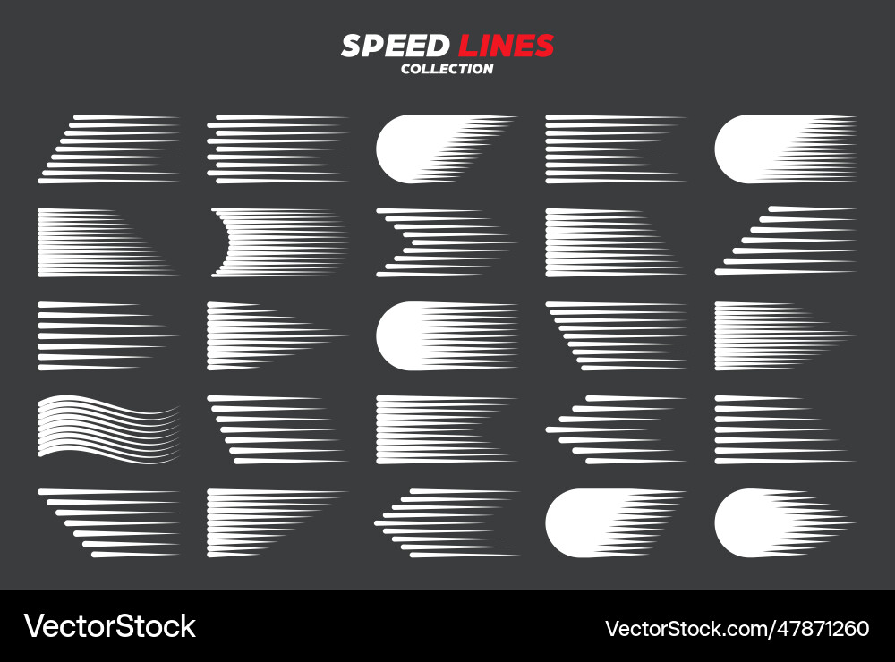 White cartoon or comic speed lines with round Vector Image