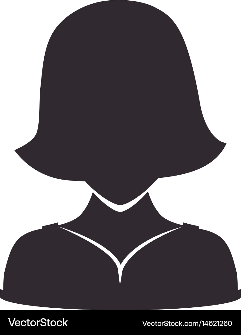 Woman faceless head Royalty Free Vector Image - VectorStock