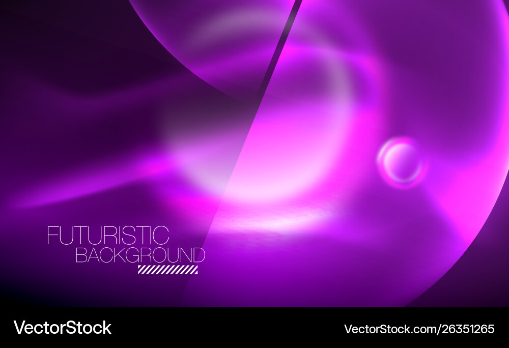 Blurred neon glowing round shapes abstract Vector Image