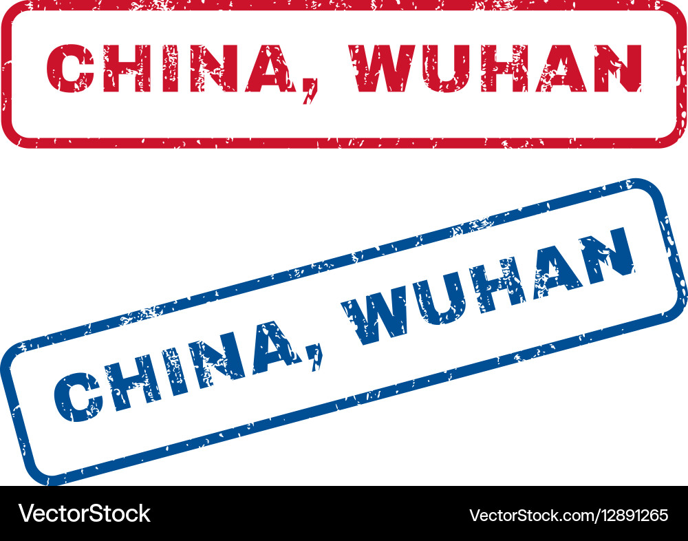 China wuhan rubber stamps Royalty Free Vector Image
