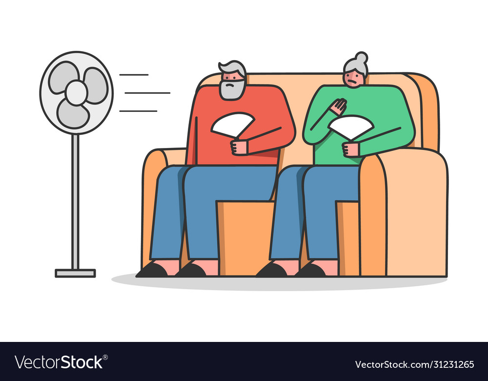 Concept of summer hot period time sweltering Vector Image Concept of summer hot period time sweltering Vector Image