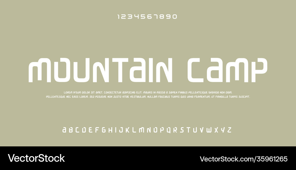 Font design trendy alphabet letters Royalty Free Vector