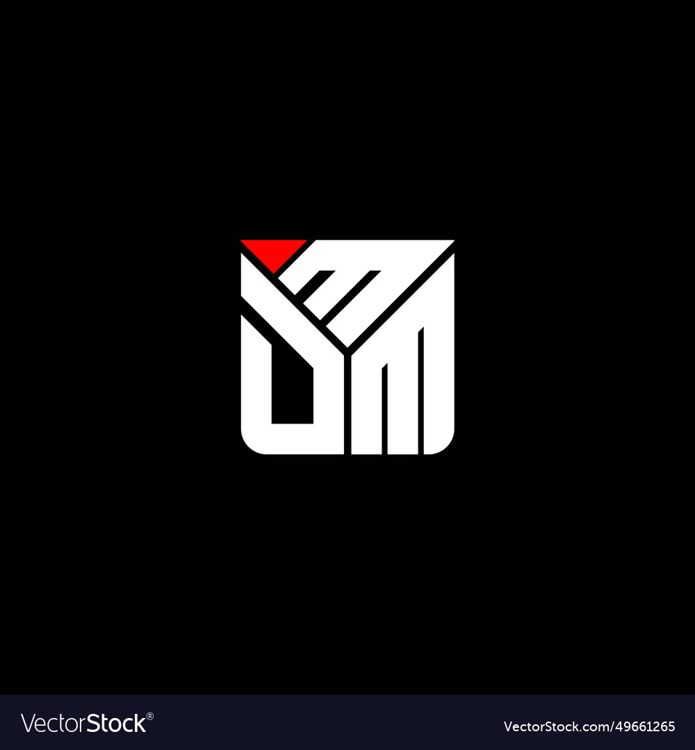 Mdm letter logo design mdm simple and modern logo Vector Image