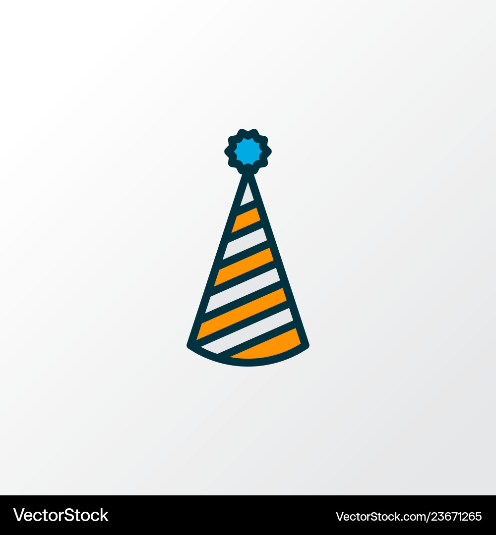 Party hat icon colored line symbol premium Vector Image