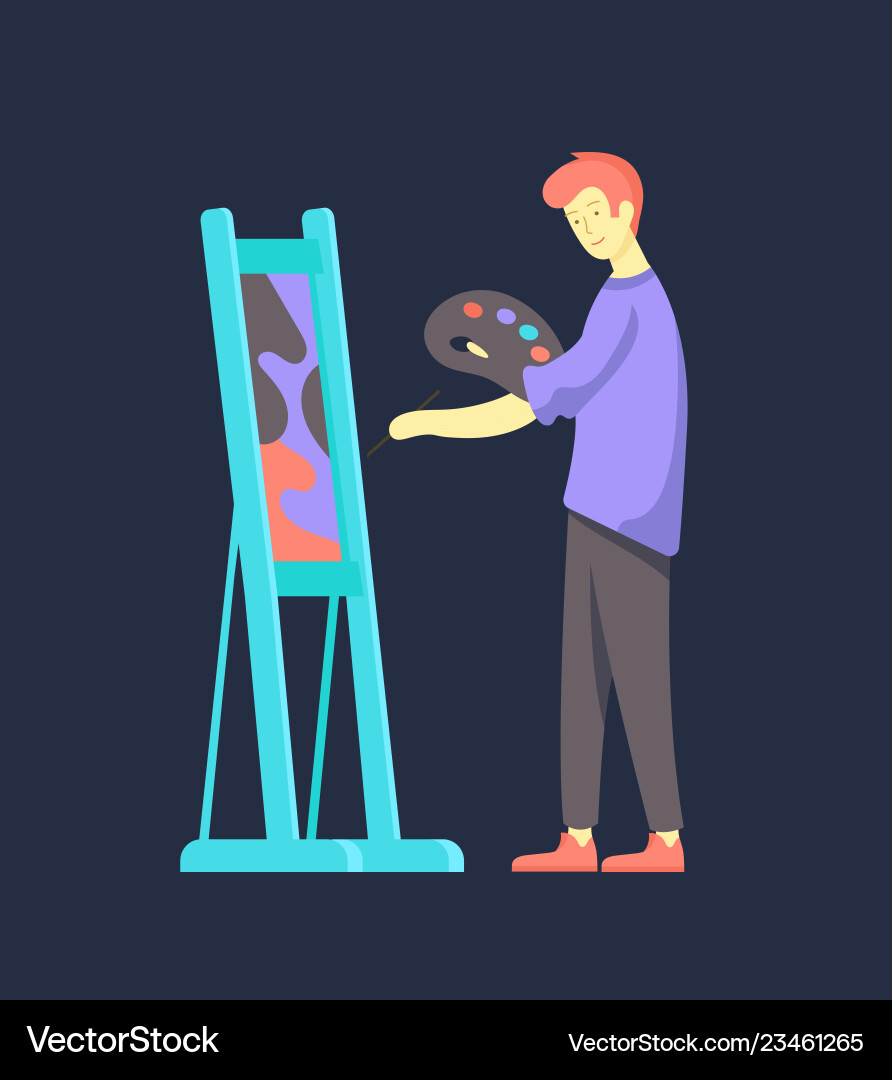 People enjoying their hobbies character Royalty Free Vector