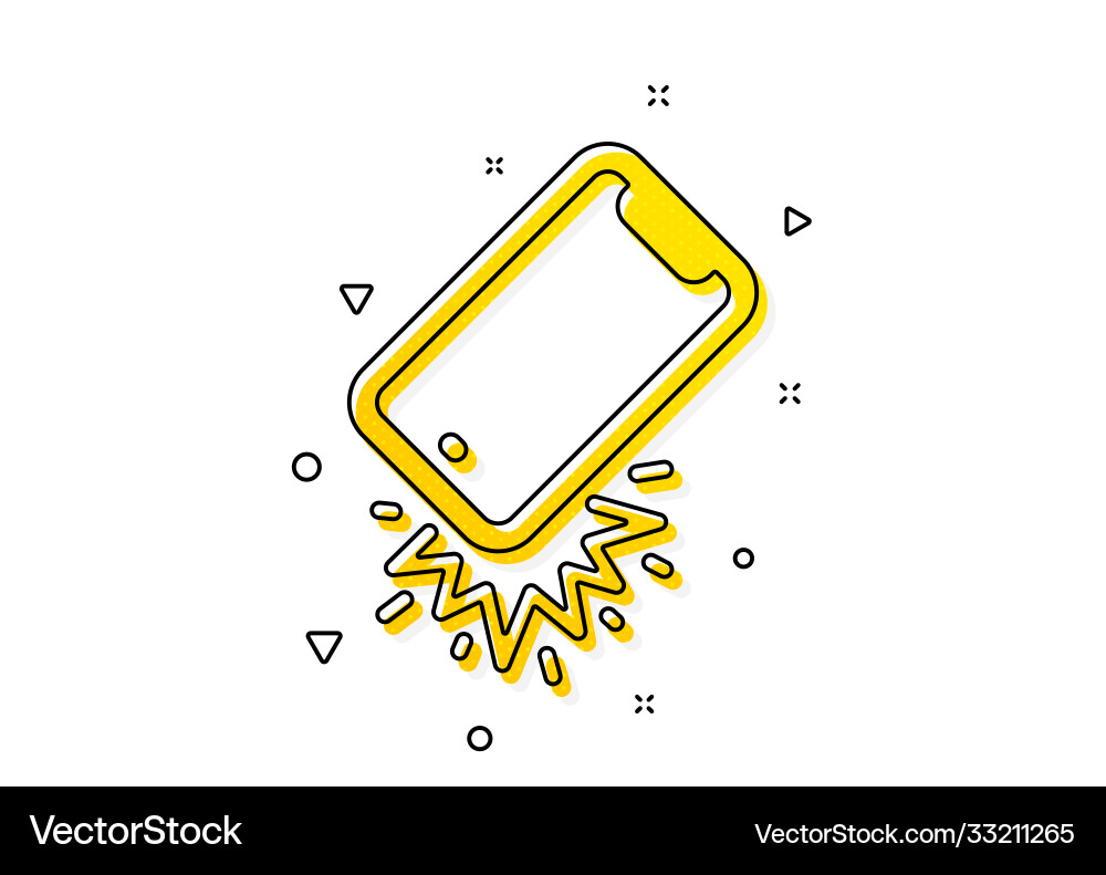Smartphone falling icon phone crash sign mobile Vector Image
