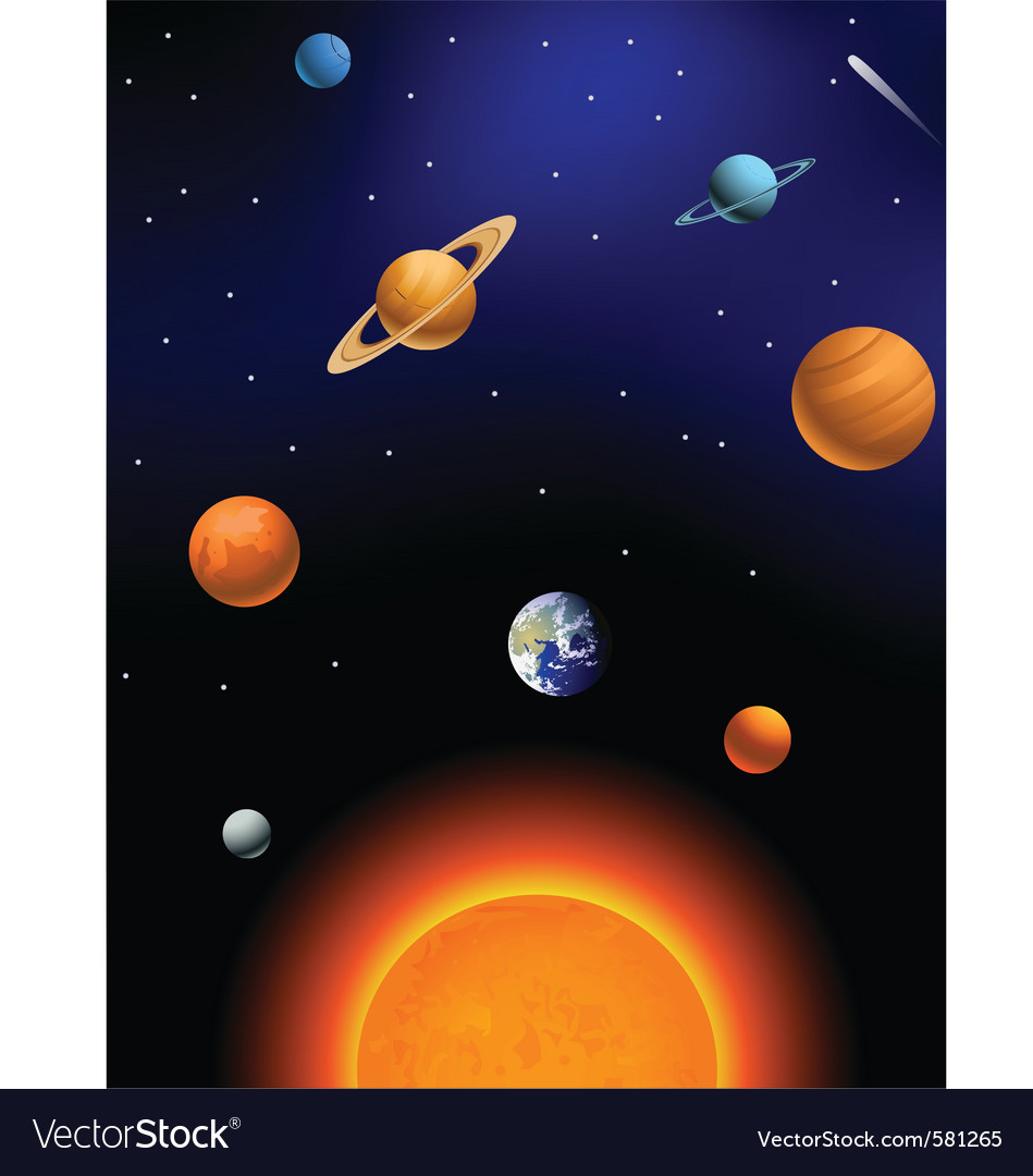 Solar system Royalty Free Vector Image - VectorStock