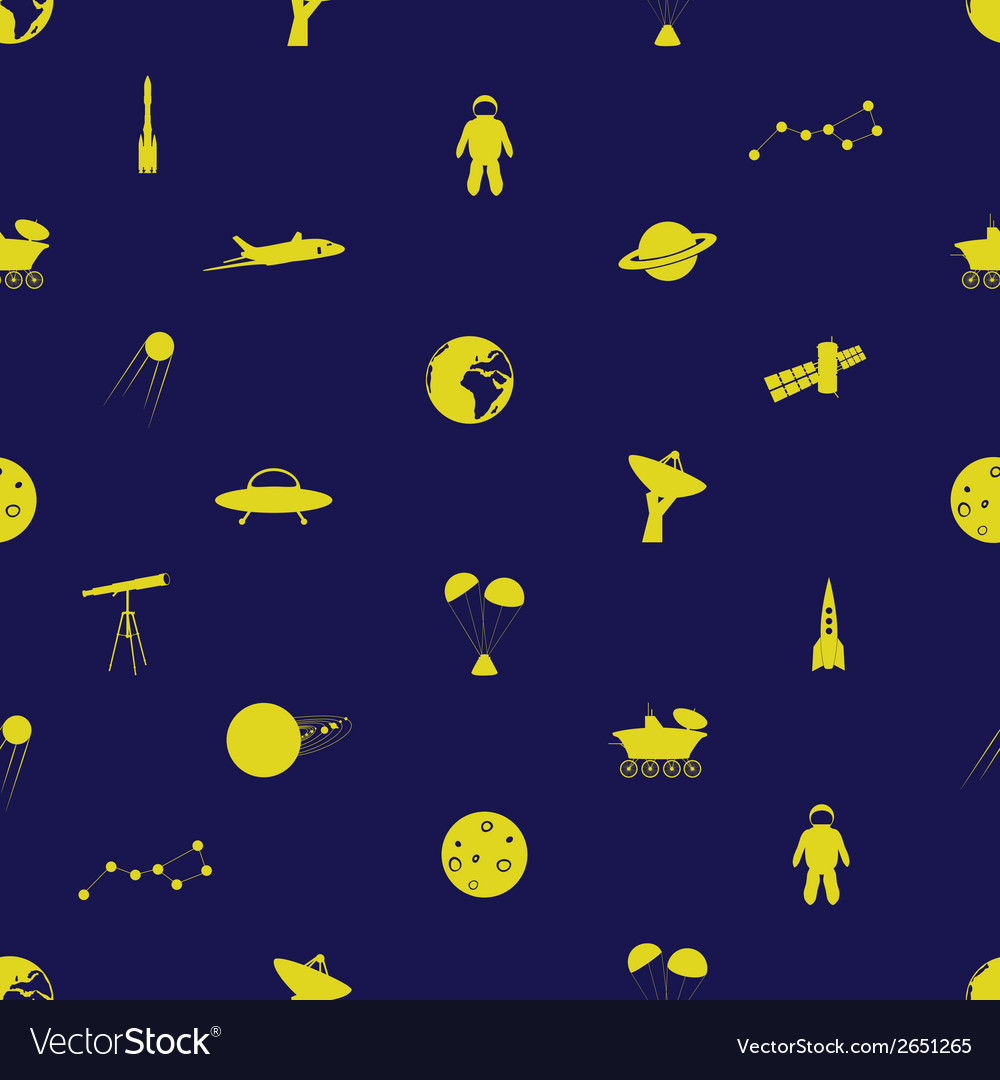 Space icon pattern eps10 Royalty Free Vector Image