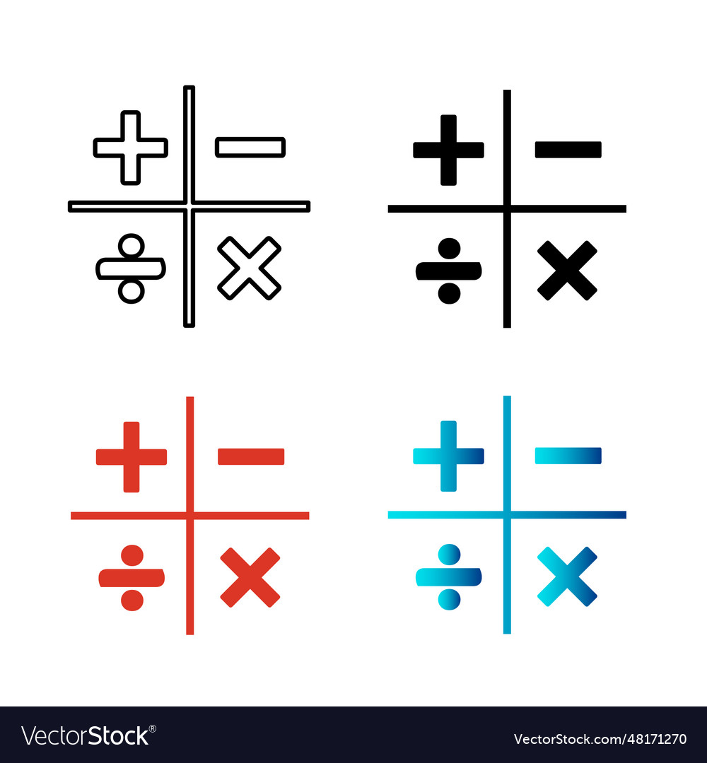 Abstract math silhouette Royalty Free Vector Image