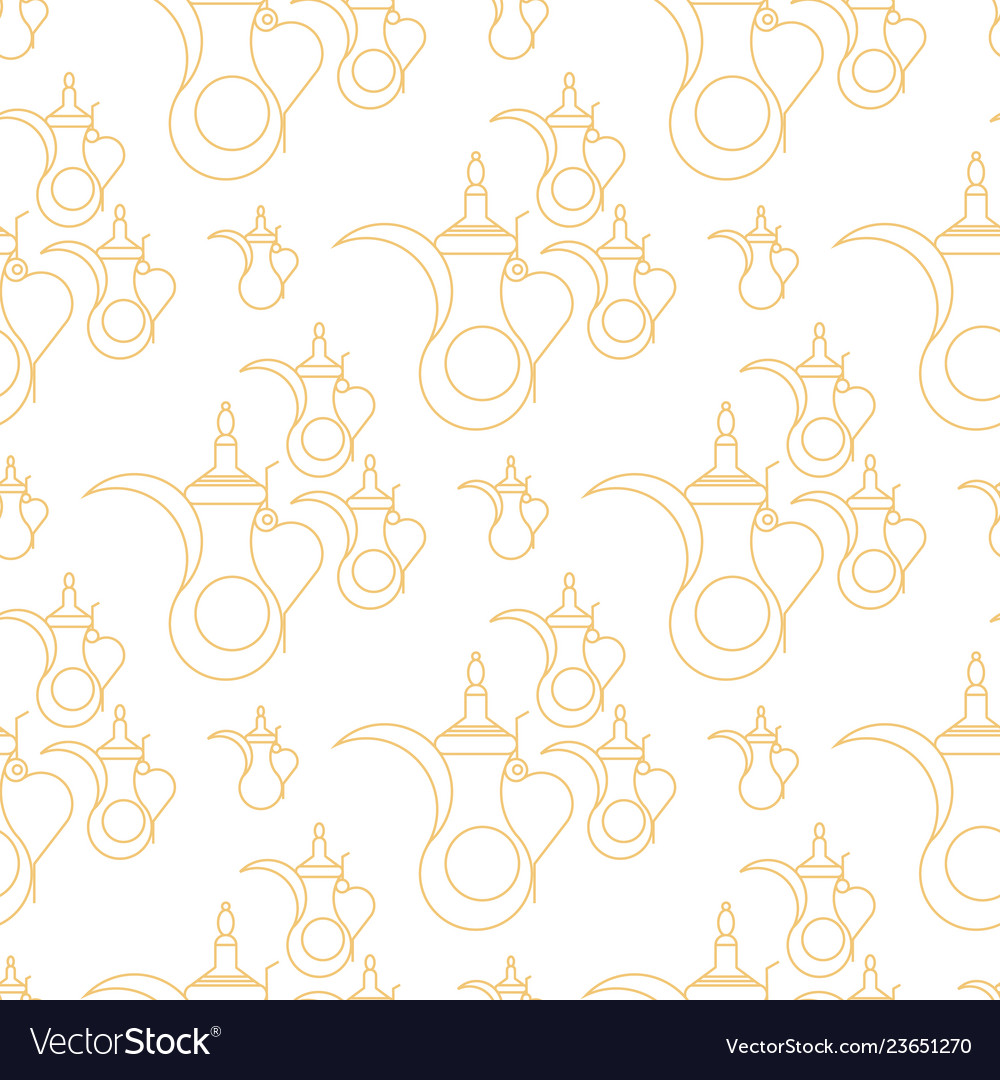 Arabic kettle pattern Royalty Free Vector Image