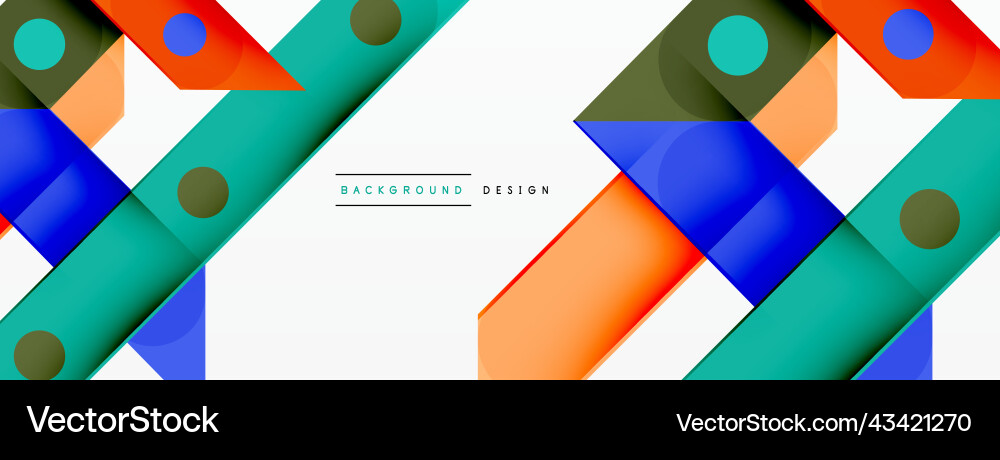 Color overlapping stripes background colorful Vector Image