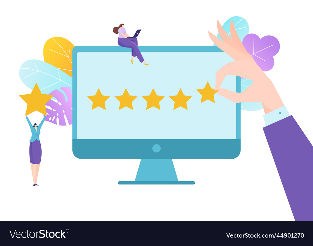 Computer technology device rating feedback tiny Vector Image
