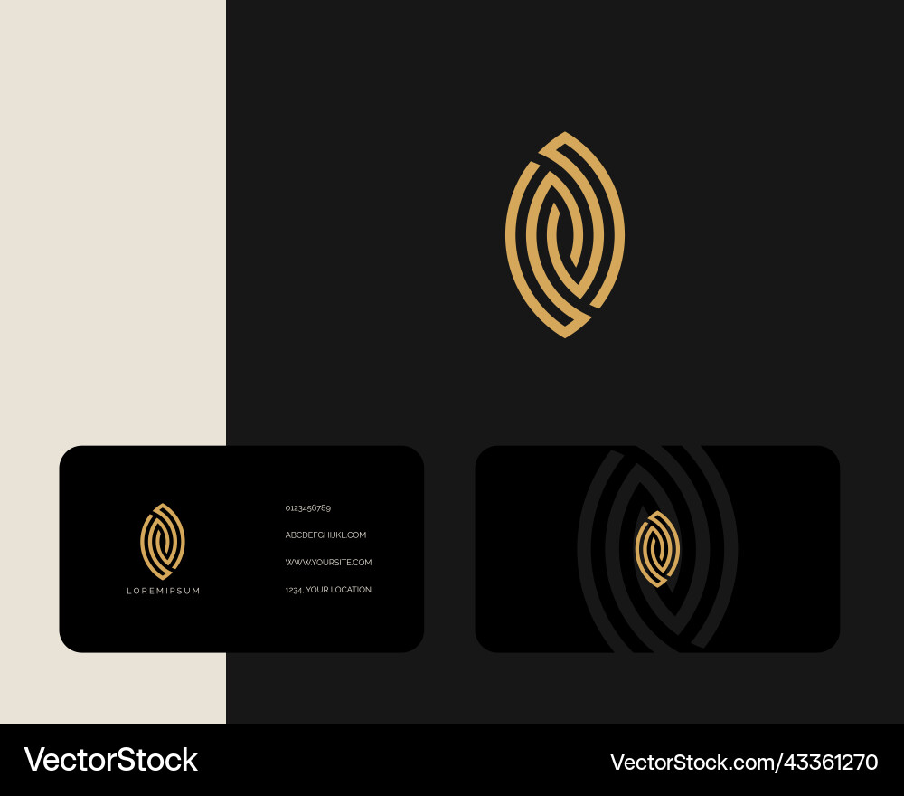 Letters s and or ss line logo design Royalty Free Vector