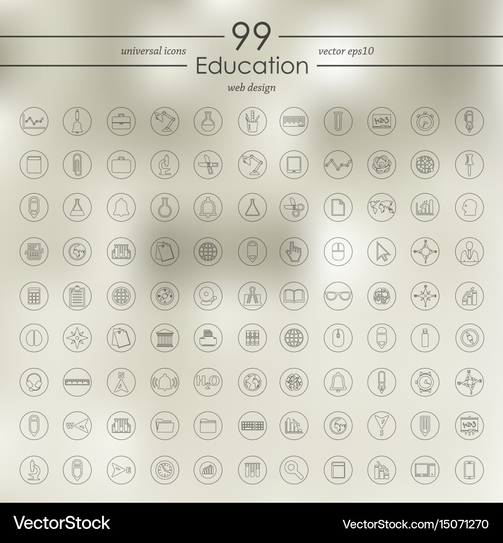 Set of education icons Royalty Free Vector Image
