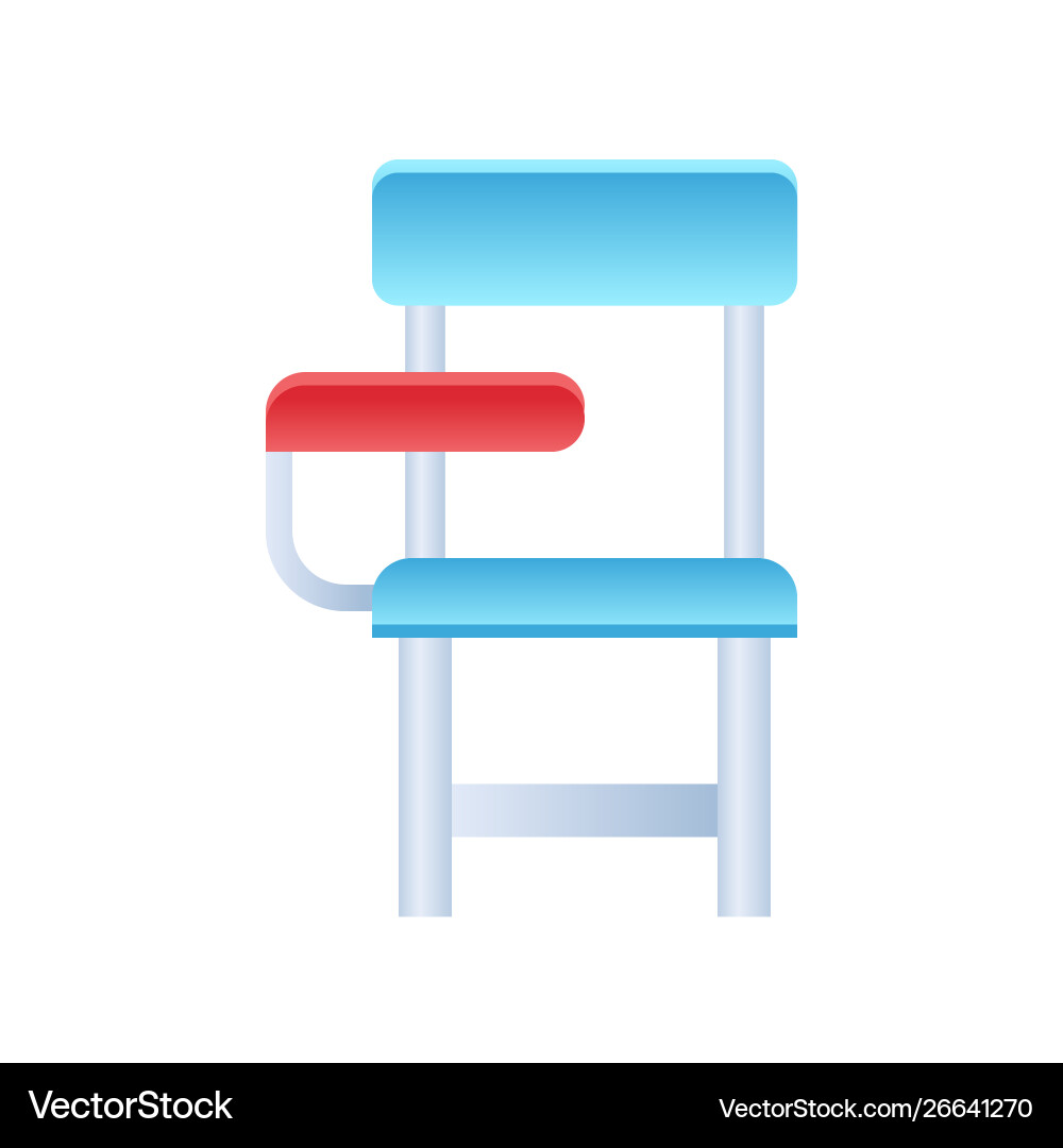 Student chair back to school gradient design icon Vector Image