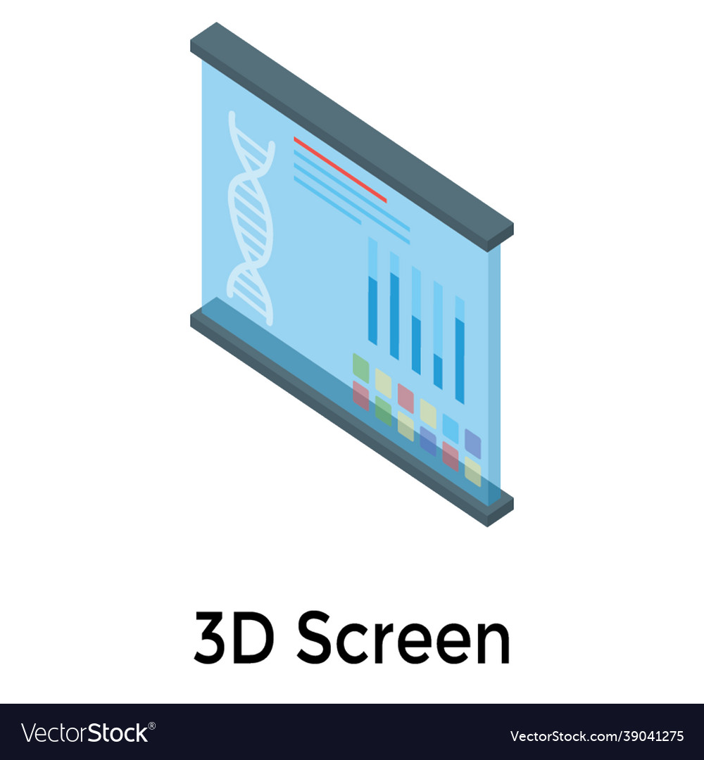 3d screen technology Royalty Free Vector Image