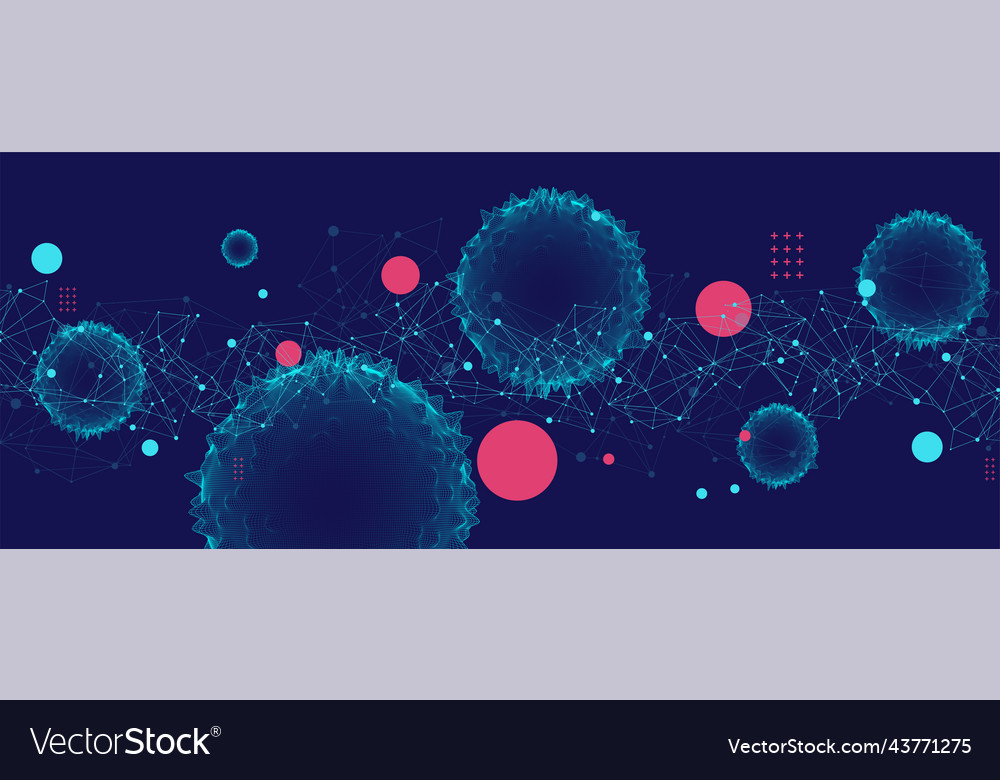 Abstract sphere background with plexus effect 3d Vector Image