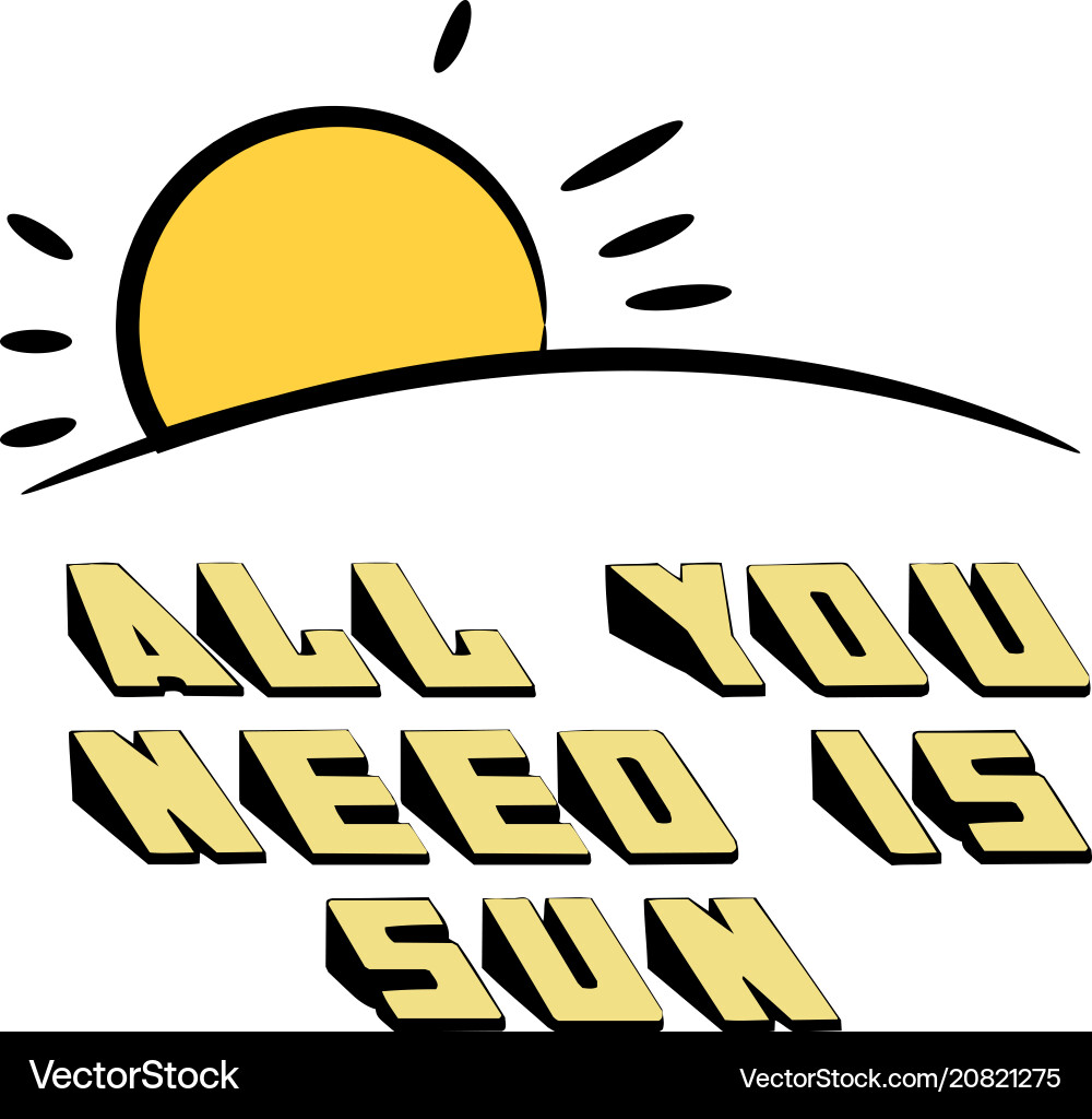 All you need is sun rise background ima Royalty Free Vector