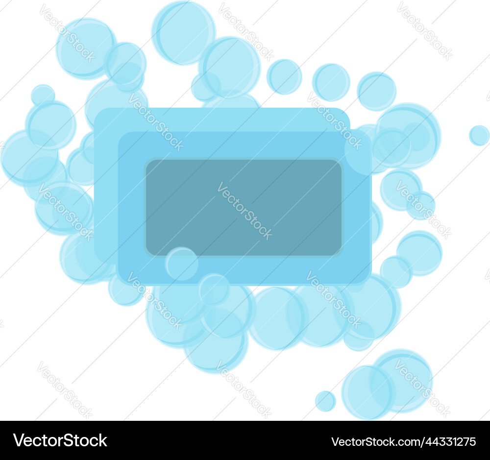 Blue soap on a white background Royalty Free Vector Image