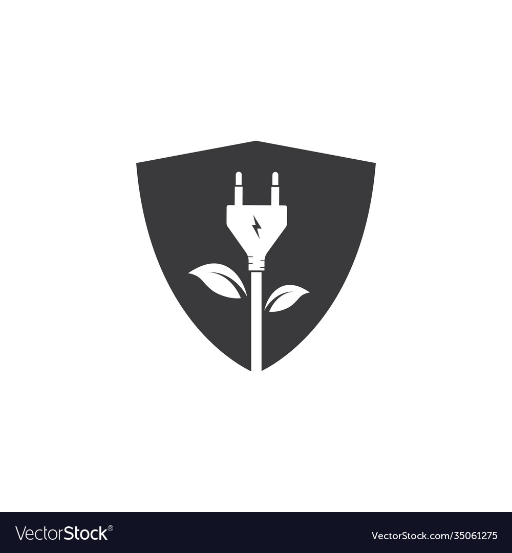 Electric socket plug shield Royalty Free Vector Image