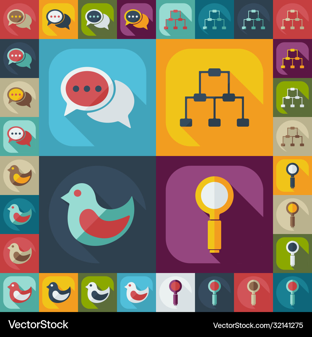 Flat modern design with shadow icons business icon