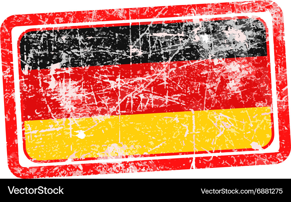 Germany flag red grunge rubber stamp Royalty Free Vector