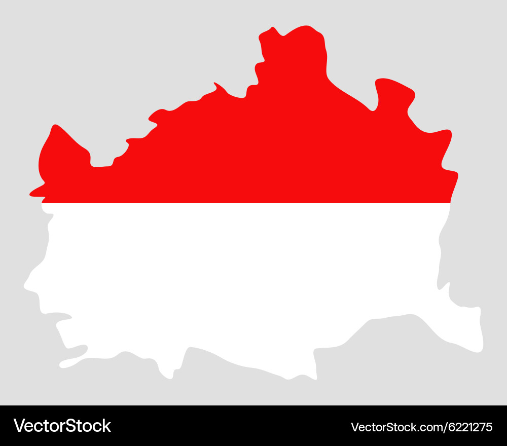 Map and flag of vienna Royalty Free Vector Image