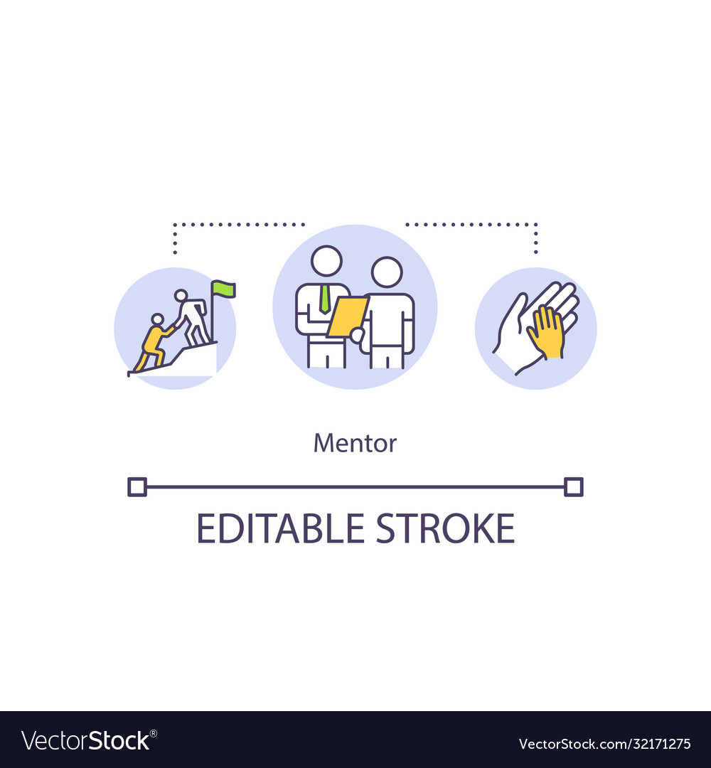Mentor concept icon Royalty Free Vector Image - VectorStock
