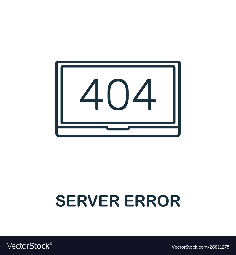 Server error icon thin outline style design from Vector Image