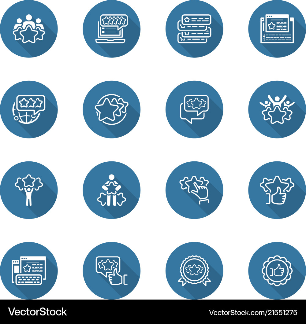 Simple set of testimonials icons Royalty Free Vector Image