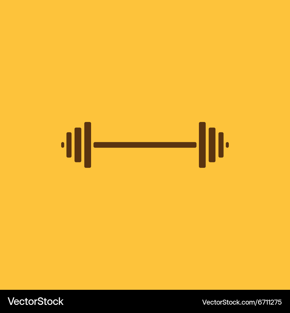 The dumbbell icon Bodybuilding symbol Flat Vector Image