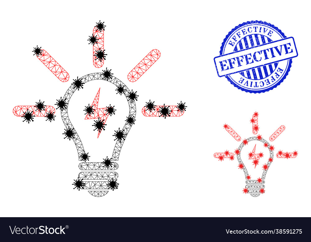 Triangulated mesh electric light bulb pictograms Vector Image Triangulated mesh electric light bulb pictograms Vector Image
