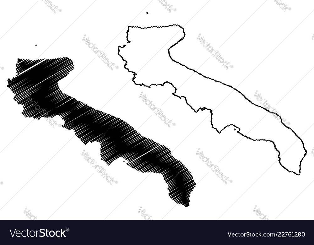 Apulia map Royalty Free Vector Image - VectorStock
