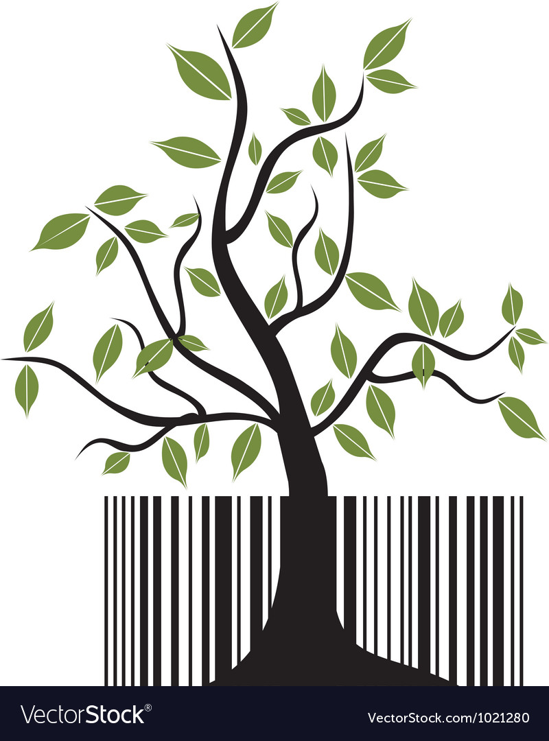 Barcode tree Royalty Free Vector Image - VectorStock